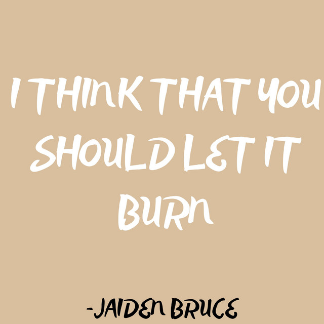 I Think That You Should Let It Burn - Single by Jaiden Bruce | Spotify