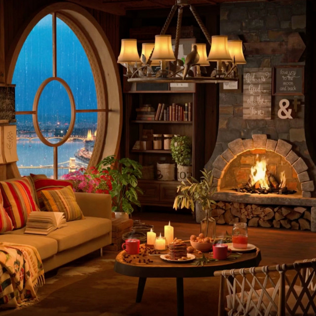 Calming White Noise for Studying (8 Hours) | Crackling Fireplace and ...