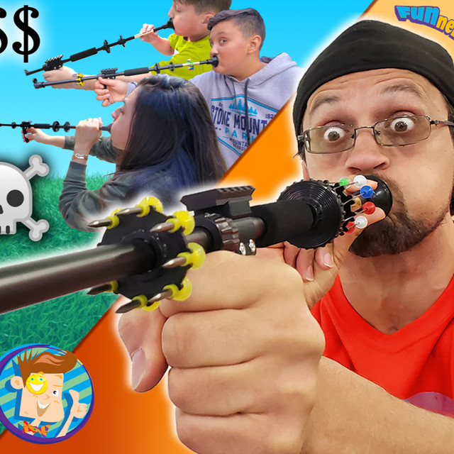 BLOWING DARTS at a SURPRISE MAP Challenge! - FV Family (FUNnel Vision ...