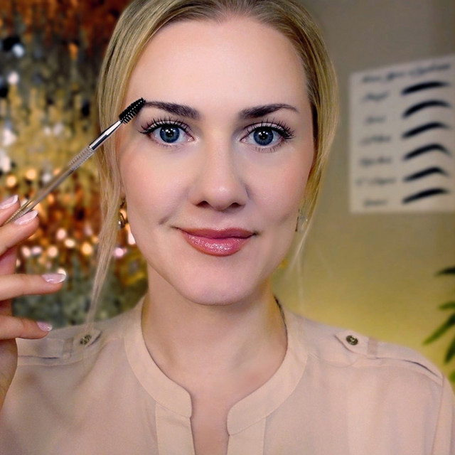 Detailed Brow Shaping & Tinting 🖊 ASMR Close-up Whisper - ASMR by ...