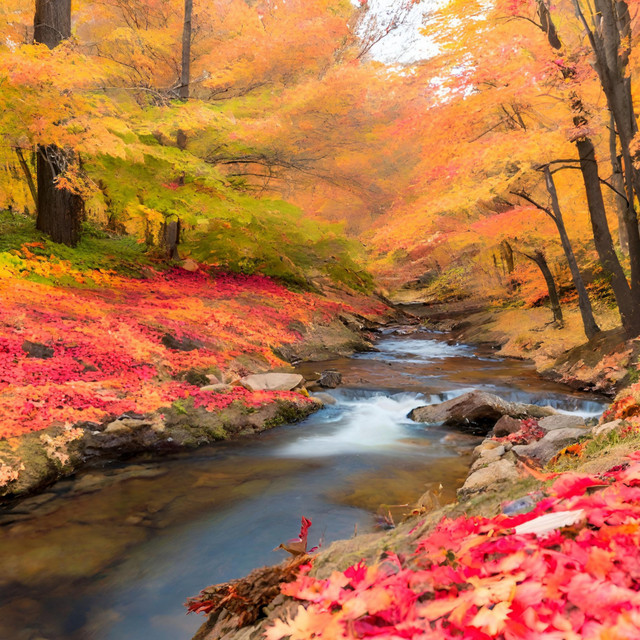 Babbling Brook in Fall (8 Hours) | Green Noise for Better Sleep ...